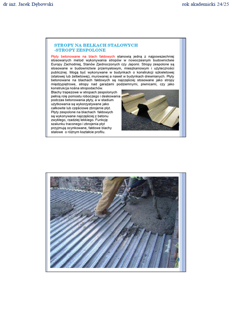 Stropy Zespolone | PDF