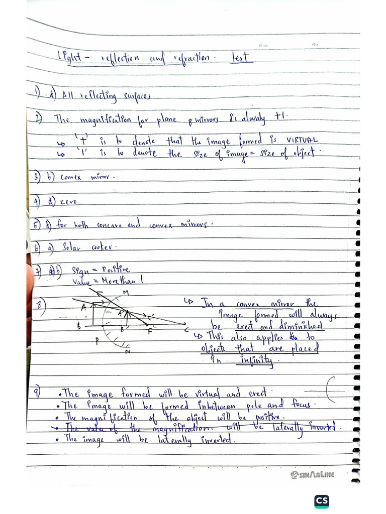 Light-Mirror Test | PDF