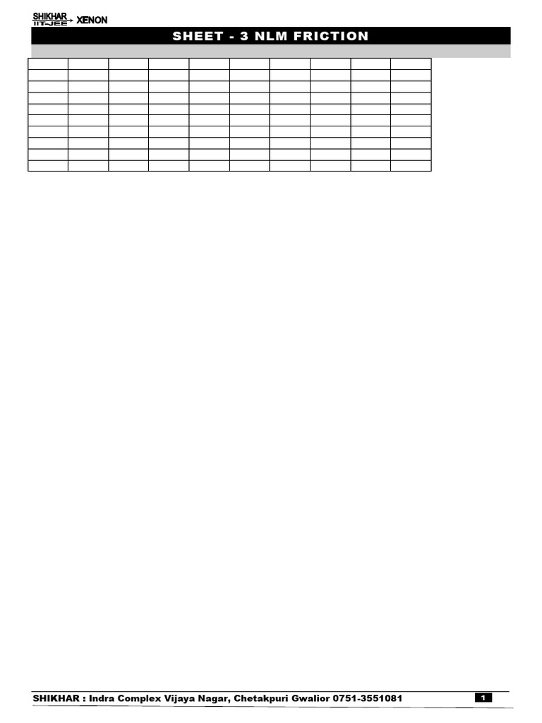 3-NLM Friction Solution | PDF
