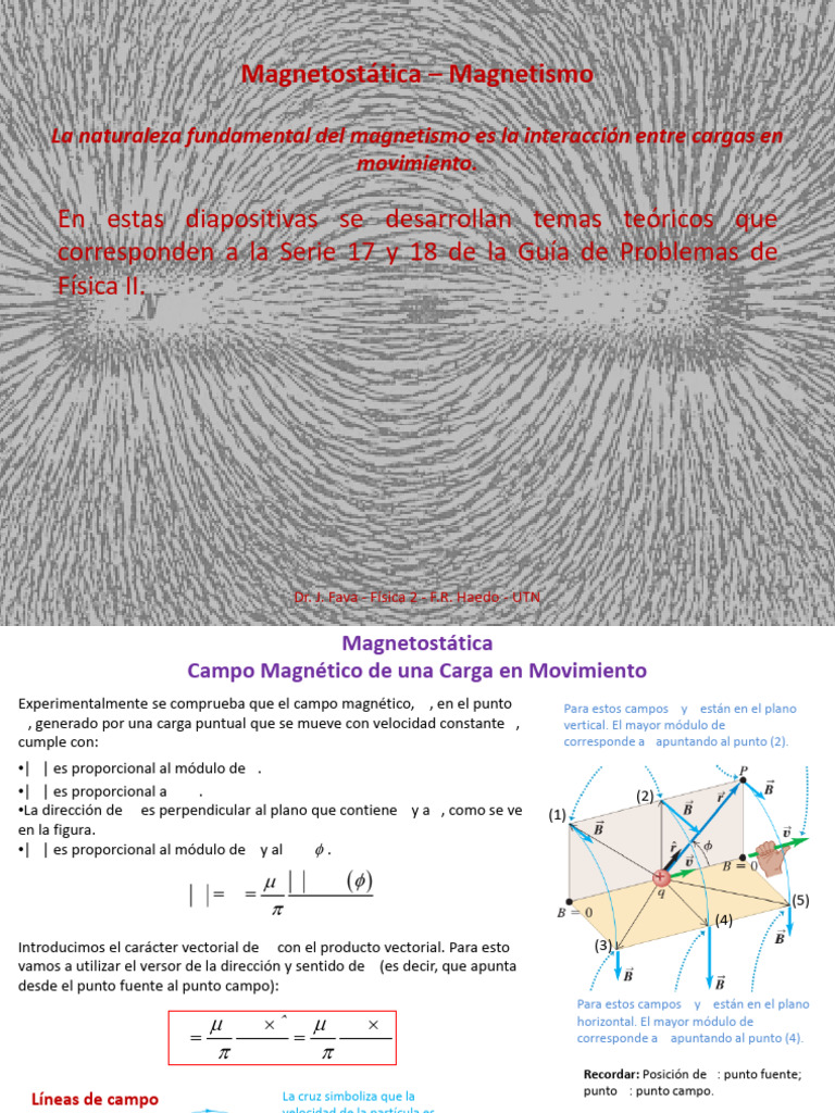 02 Magnetostatica | PDF | Corriente eléctrica | Campo magnético