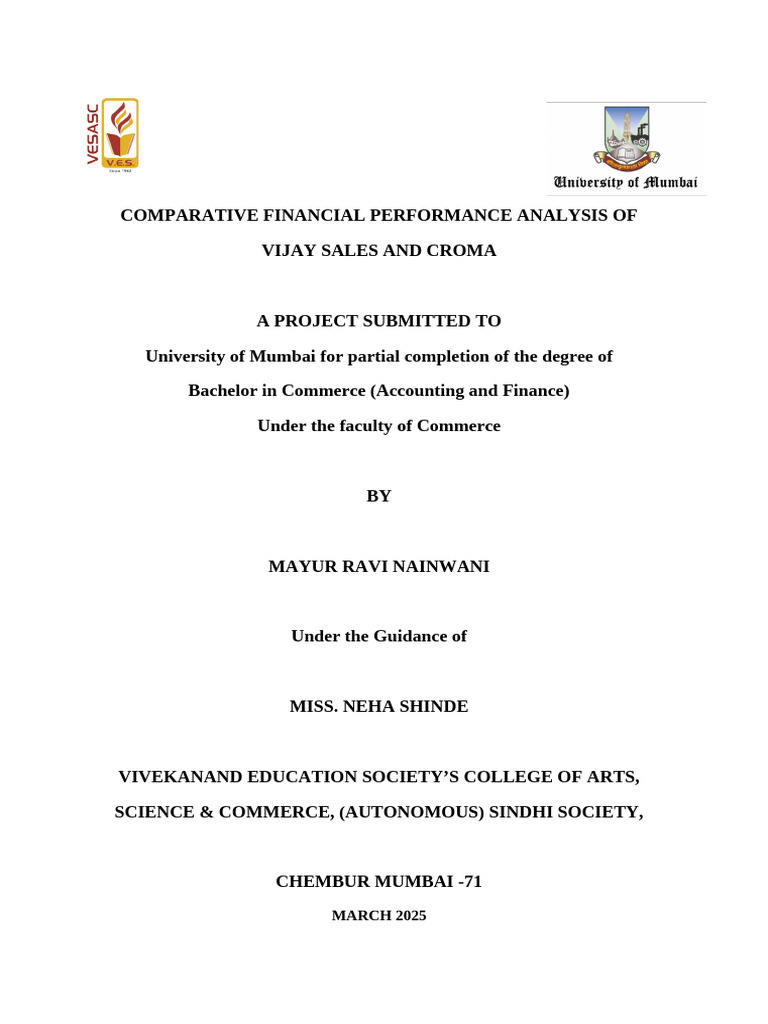 Comparative Financial Performance Analysis of | PDF