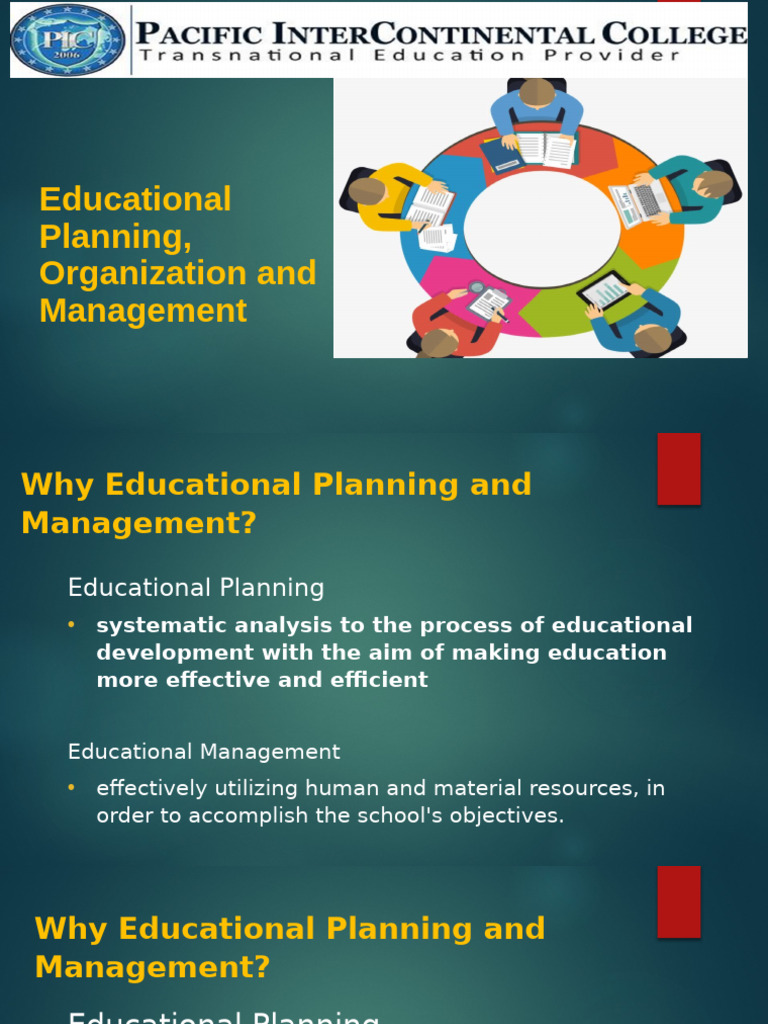 Educational Planning and Management Guide | PDF | Early Childhood ...