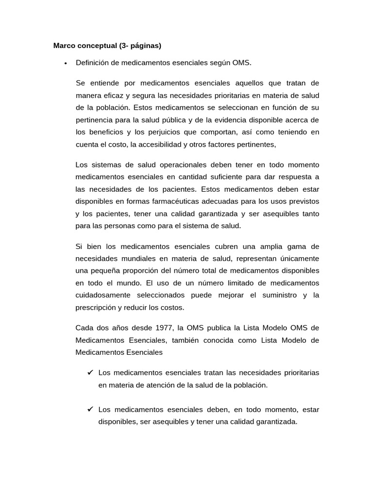 Guia de Informe Como Elaborar El Pnume | PDF | Medicamentos con receta ...