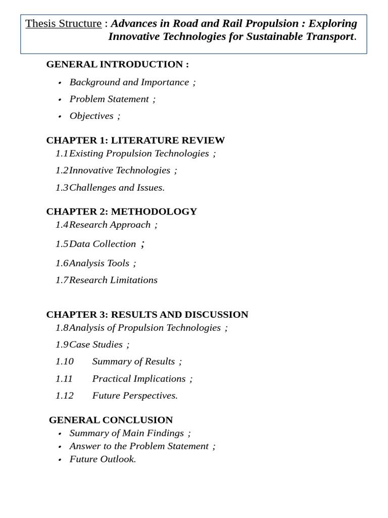Thesis Structure | PDF