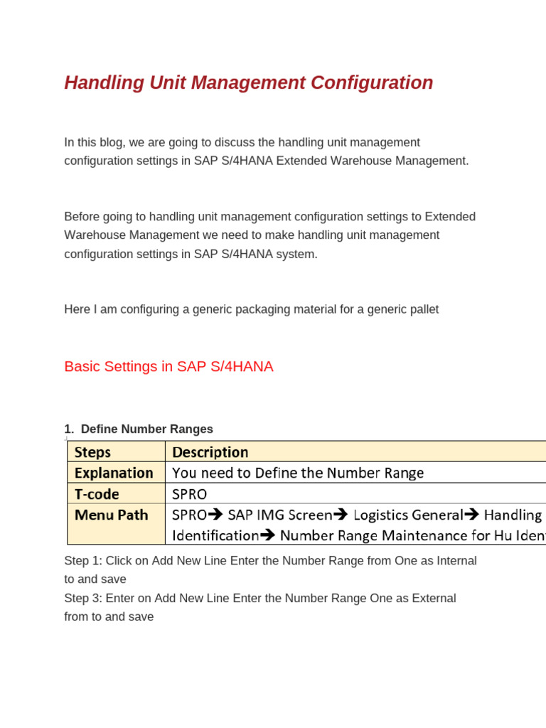 Handling Unit Management Configuration 2 | PDF | Warehouse | Software Engineering
