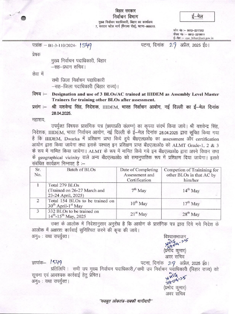 1549 BLO Assessment Training | PDF