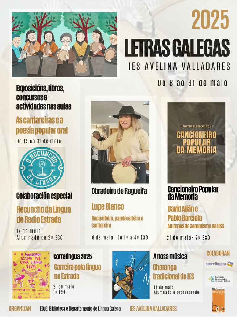 Letras Galegas 2025 No IES Avelina Valladares | PDF