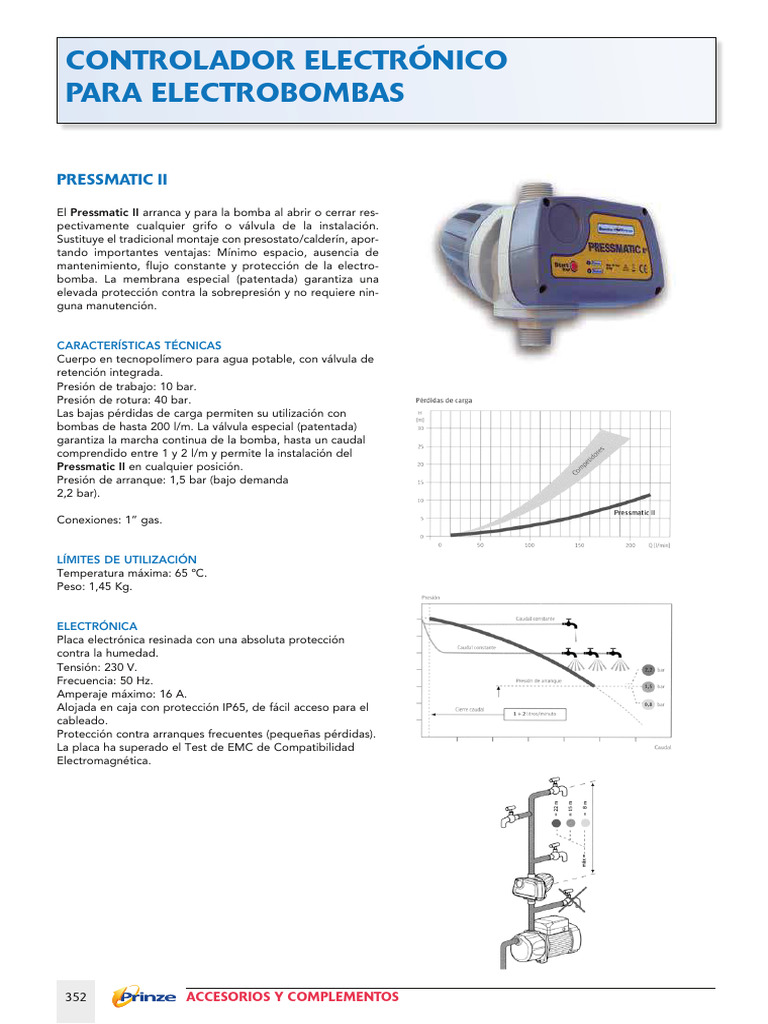 Controlador Pressmatic II para Electrobombas | PDF