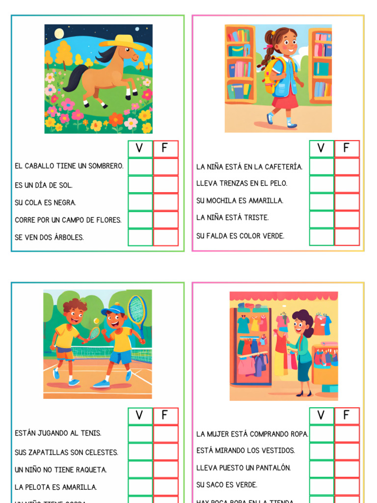 Verdadero Falso Trabajamos La Comprension Lectora PDF | PDF