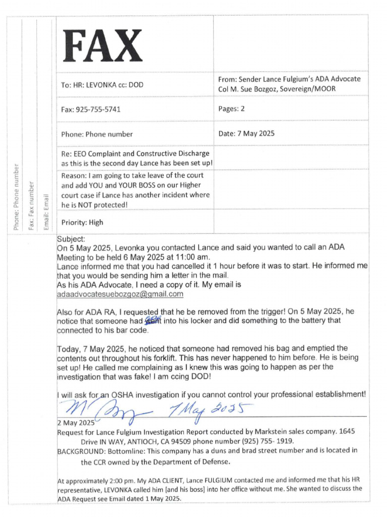 Proof DOD and Its Subcontractors Continue To Steal ADA FUNDS AND DENY ...