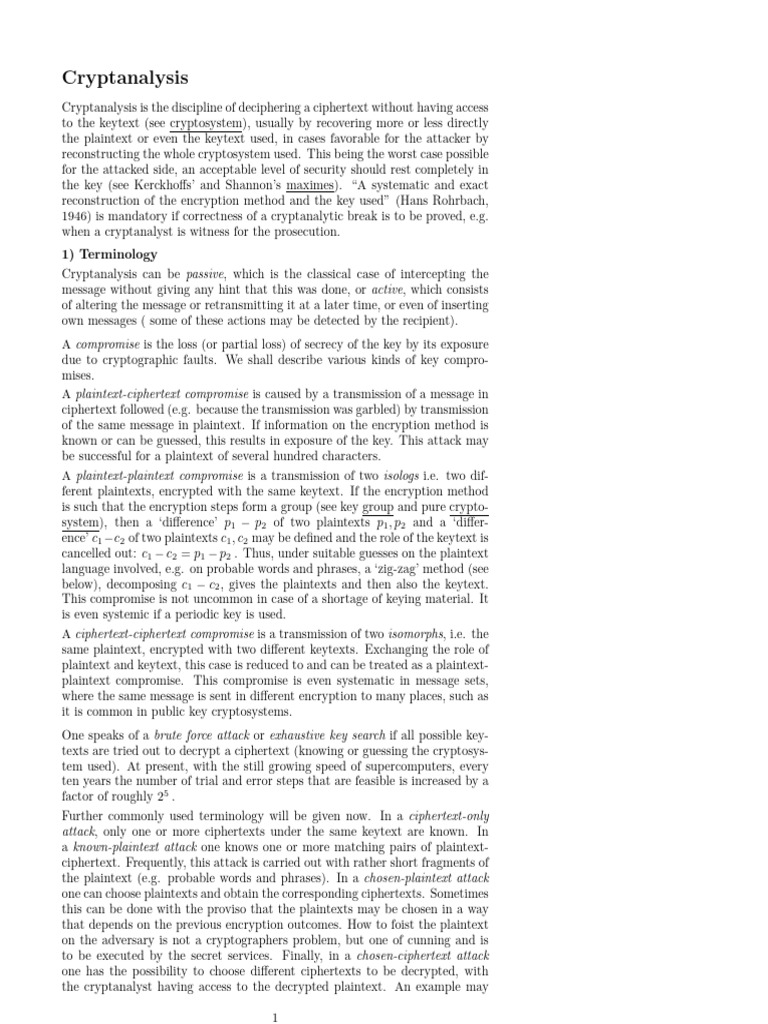 Bauer, Friedrich L - Cryptanalysis - Libgen - Li-1 | PDF ...