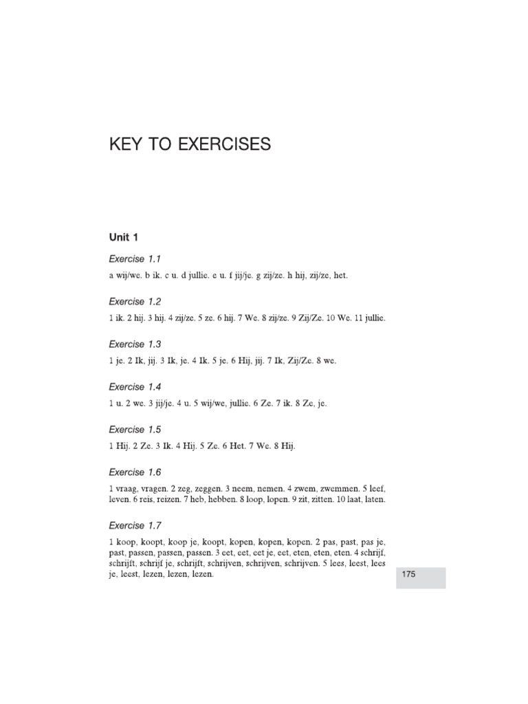 1 - Key To Exercises@ | PDF