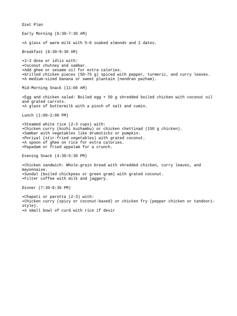 Diet Plan | PDF