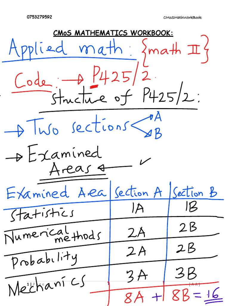 CMoS APPLIED MATH FACILITATION PART ONE? | PDF