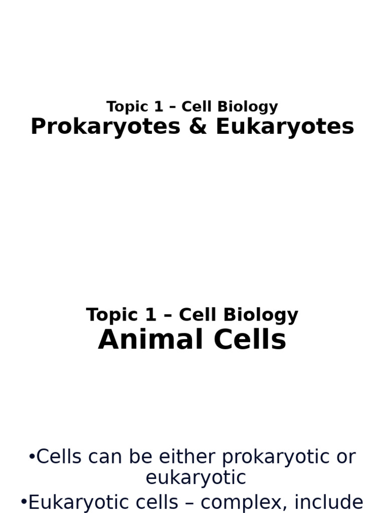 Topic 1 - Cell Biology | PDF | Cell (Biology) | Prokaryote