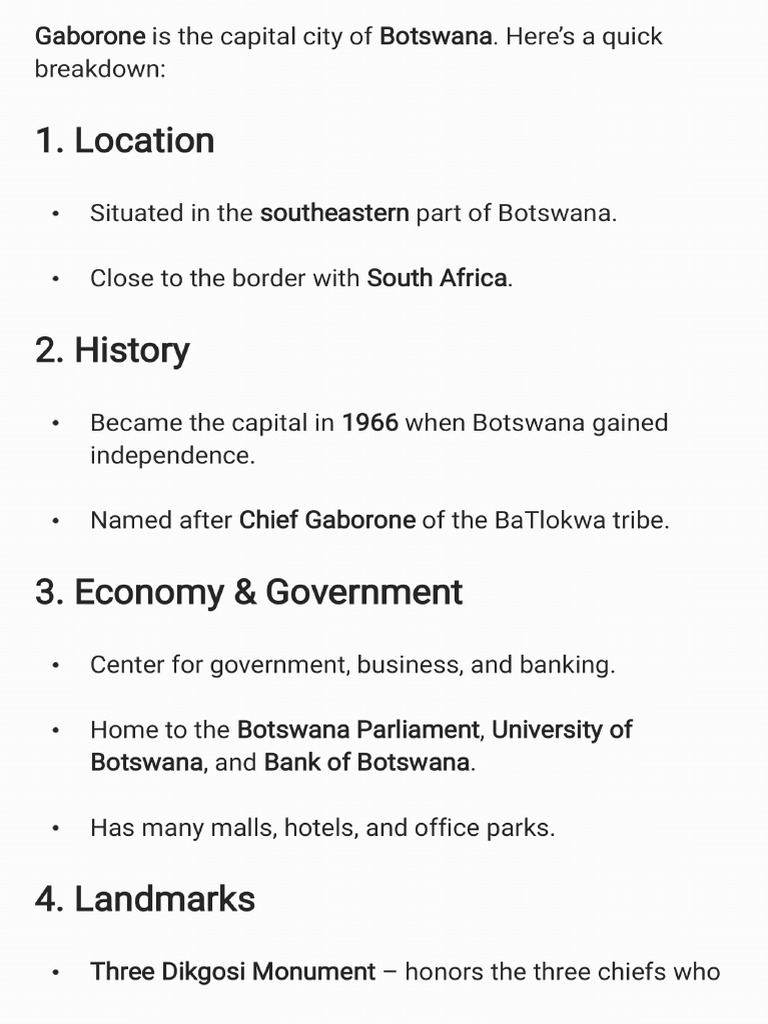 Gaborone City | PDF