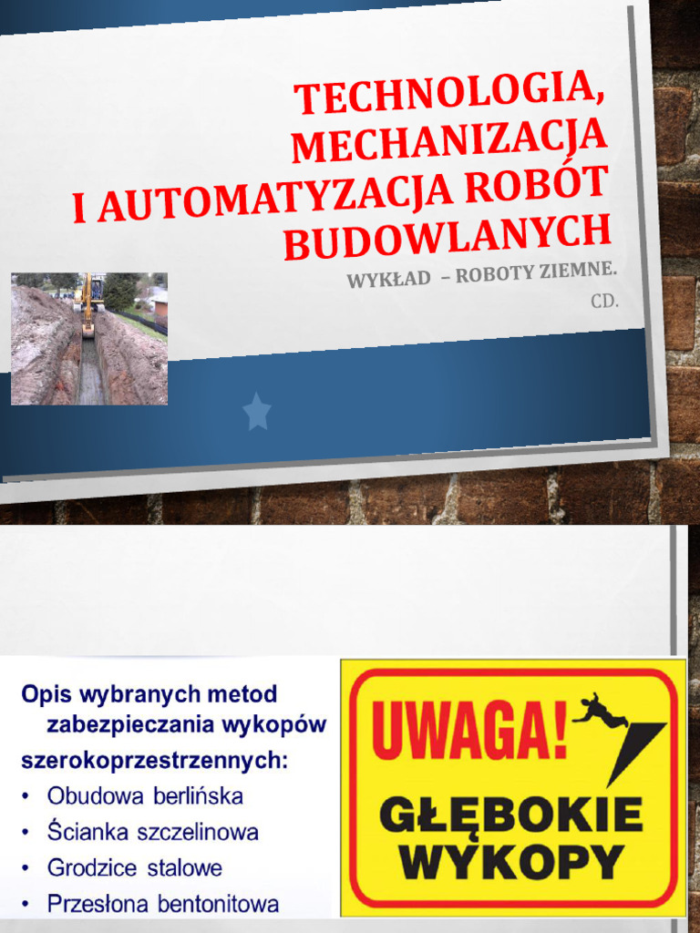 TMA 5 - Zabezpieczanie Wykopów, Wydajności | PDF