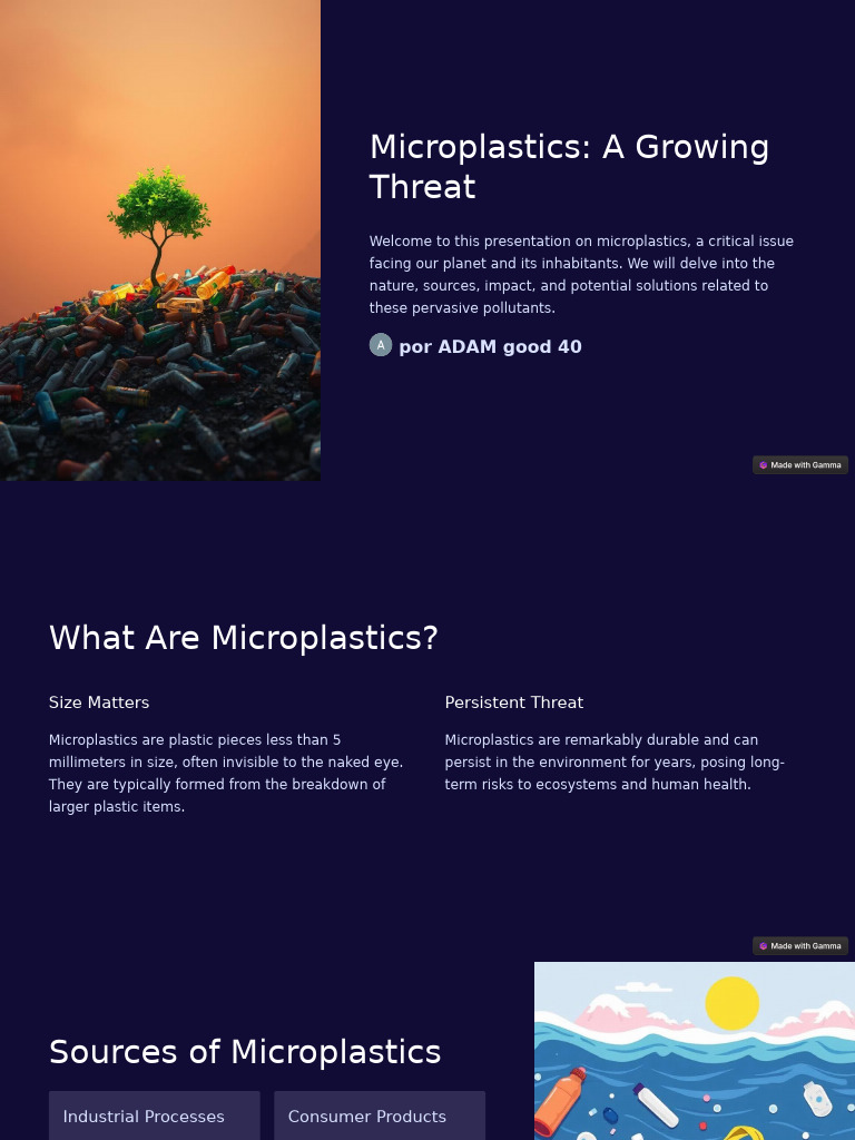 Microplastics: Environmental Impact & Solutions | PDF | Plastic | Human ...