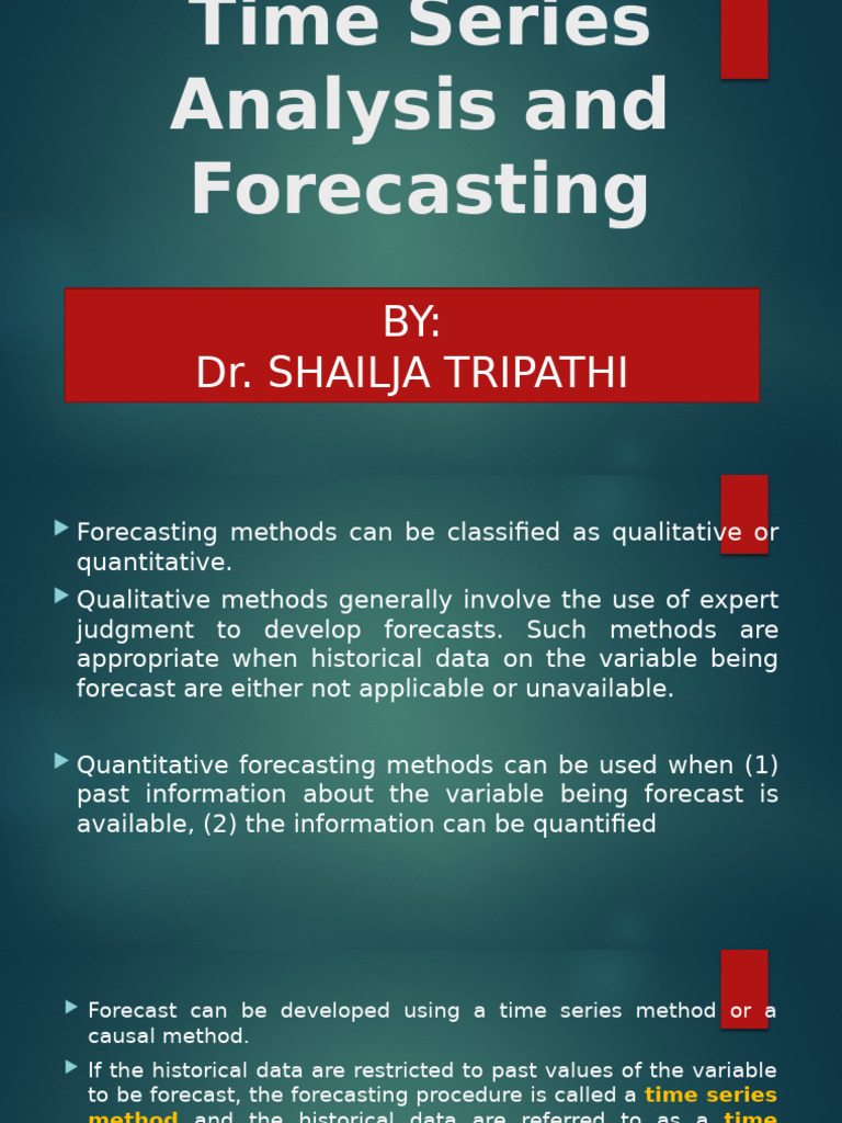 Time Series Analysis And Forecasting Pdf Errors And Residuals Forecasting