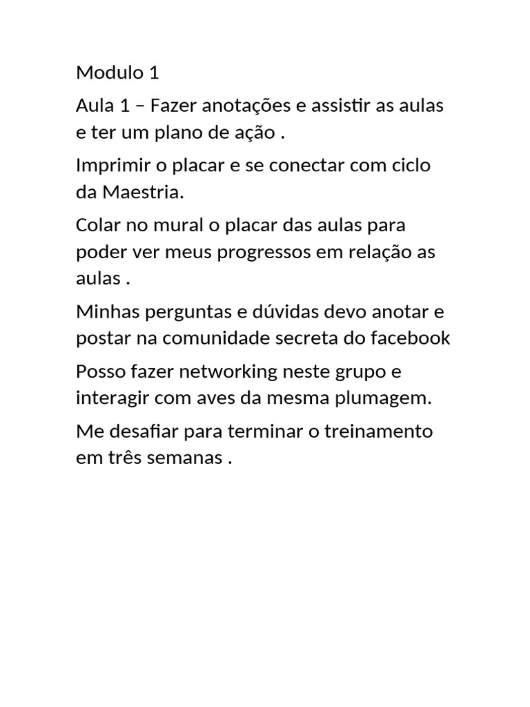 Modulo 1 Aula 1 Luana Salles | PDF