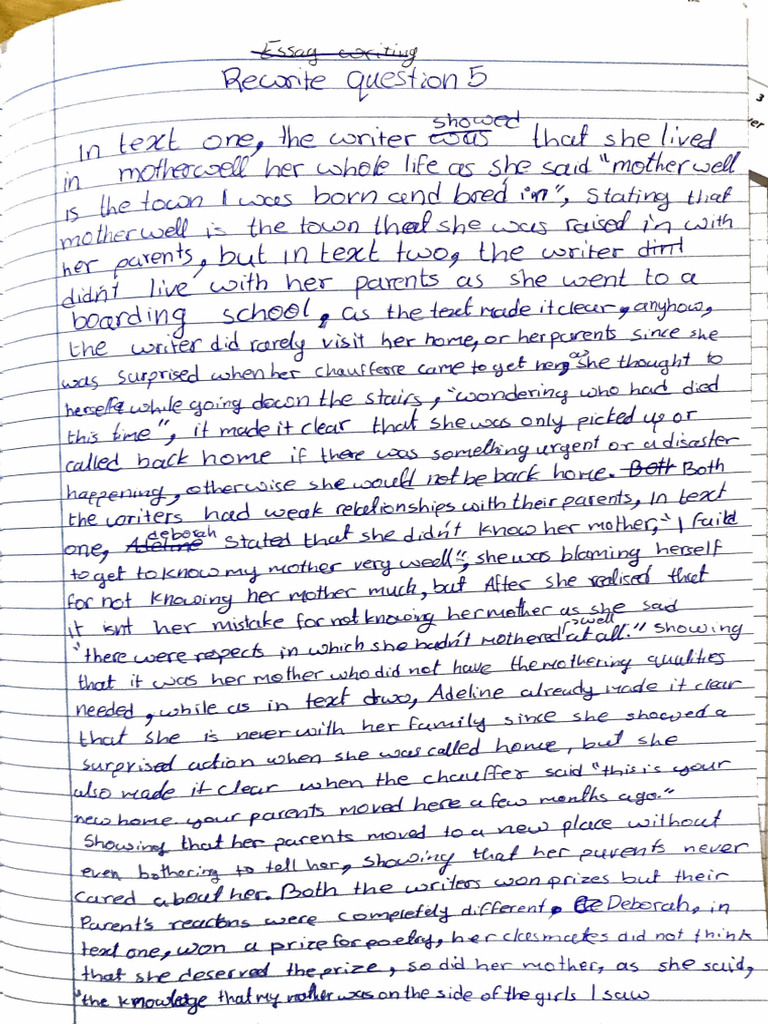 English Question 5 | PDF