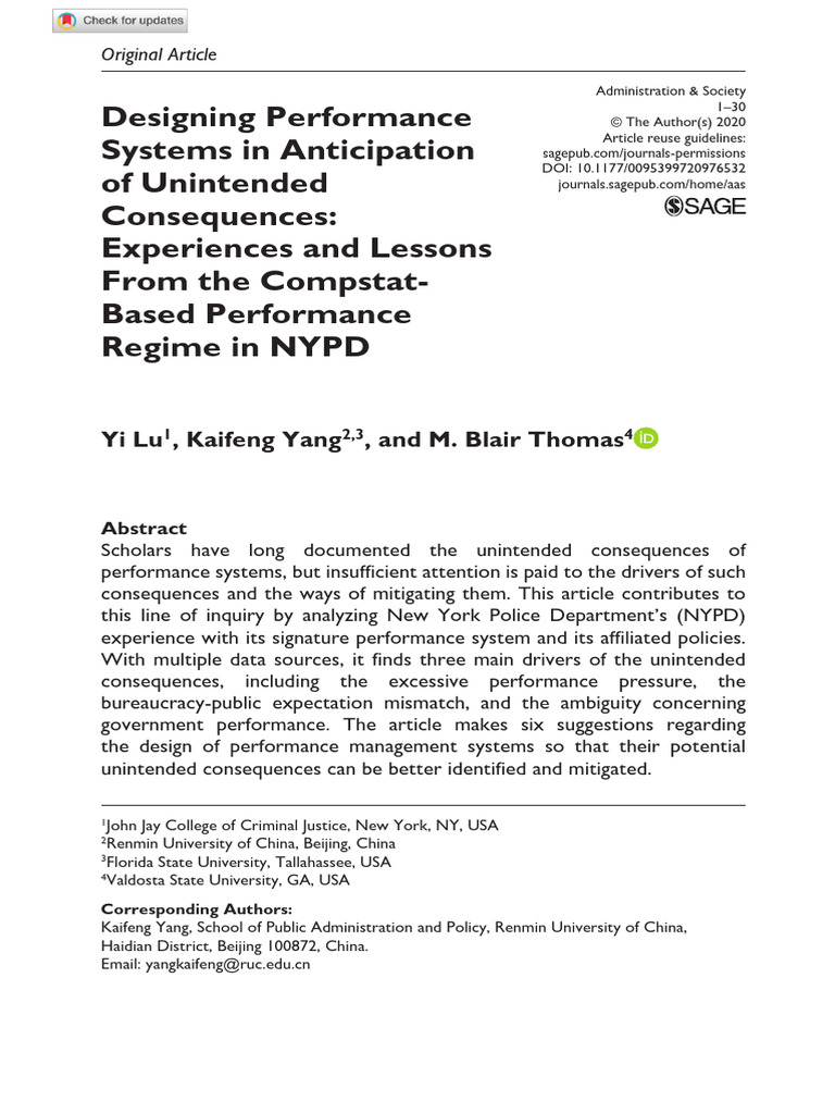 Unintended Consequences of NYPD Compstat | PDF | Terry Stop | Stop And ...
