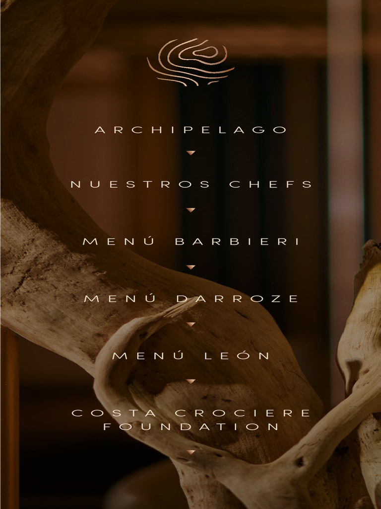 Restaurante Archipelago Carta Costa Cruceros | PDF | Alimentos | Cocina