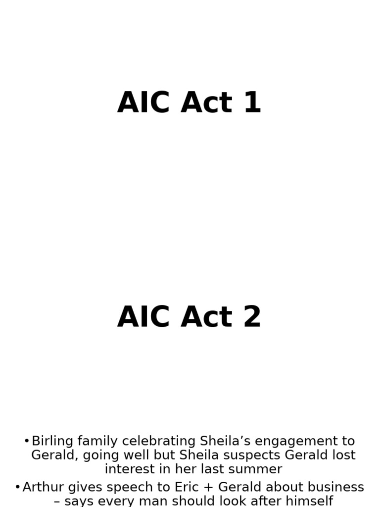 AIC Storyline and Quotes | PDF