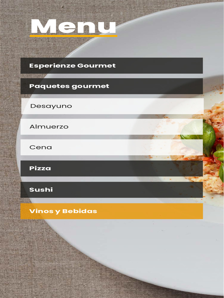 Menú Restaurante Costa Cruceros | PDF | Carne | Queso Mozzarella