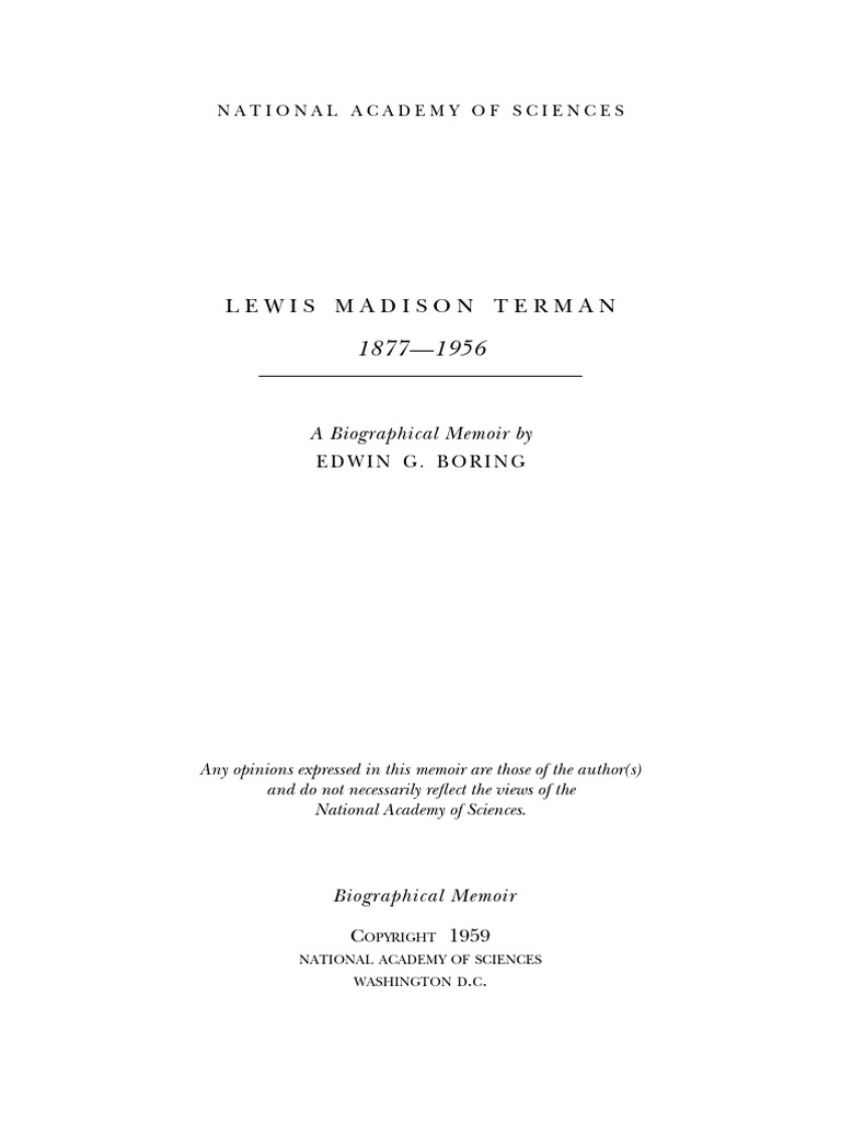 Terman Lewis | PDF | Genius | Intelligence Quotient