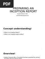 Inception Report Components Explained | PDF | Evaluation | Cognition