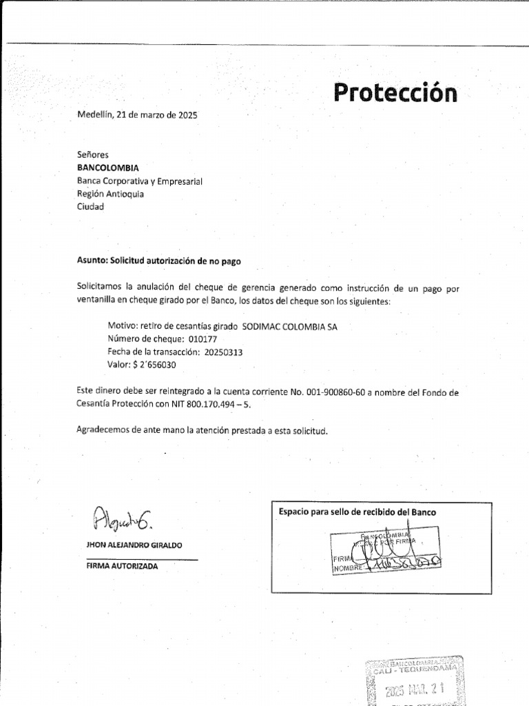 carta recibido | PDF