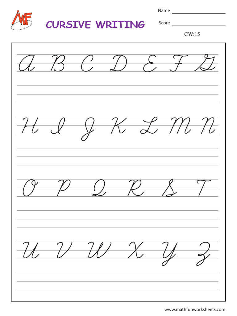 Cursive Big Writing A To Z | PDF