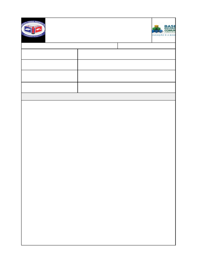 Planejamento Semestral 1 e 2b LP 6 2024 | PDF | Infográficos | Linguística