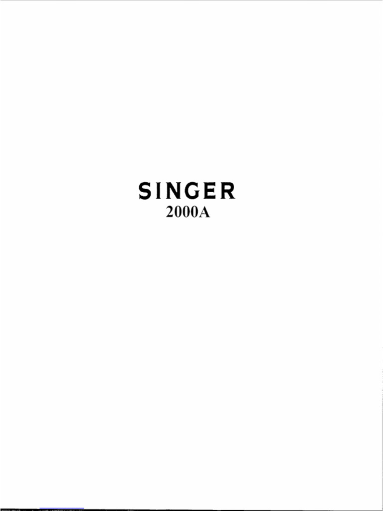 Singer 2000 "Athena" Part List | PDF