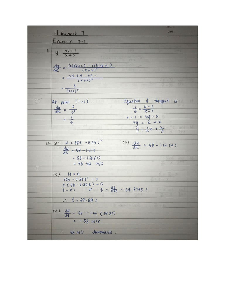 Homework 7 Ex2.1 | PDF