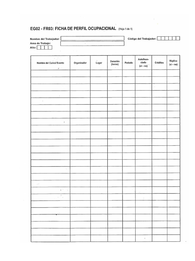Eg02 FR03 Ficha Del Perfil Ocupacional | PDF