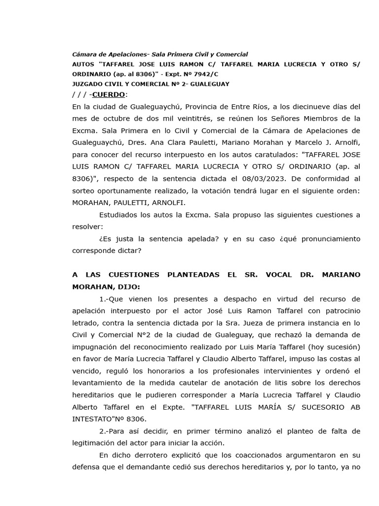 Fallo | PDF | Apelación | Caso de ley