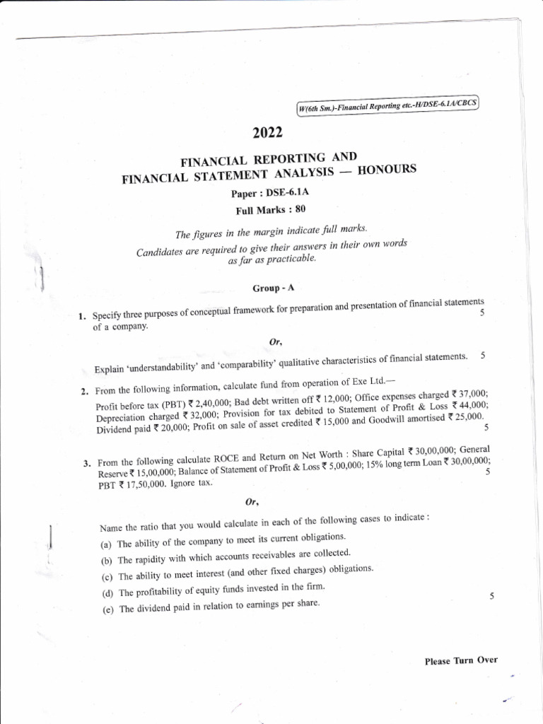 FINANCIAL REPORTING AND FINANCIAL STATEMENT ANALYSIS(H)_DSE_6.1A_2022 ...