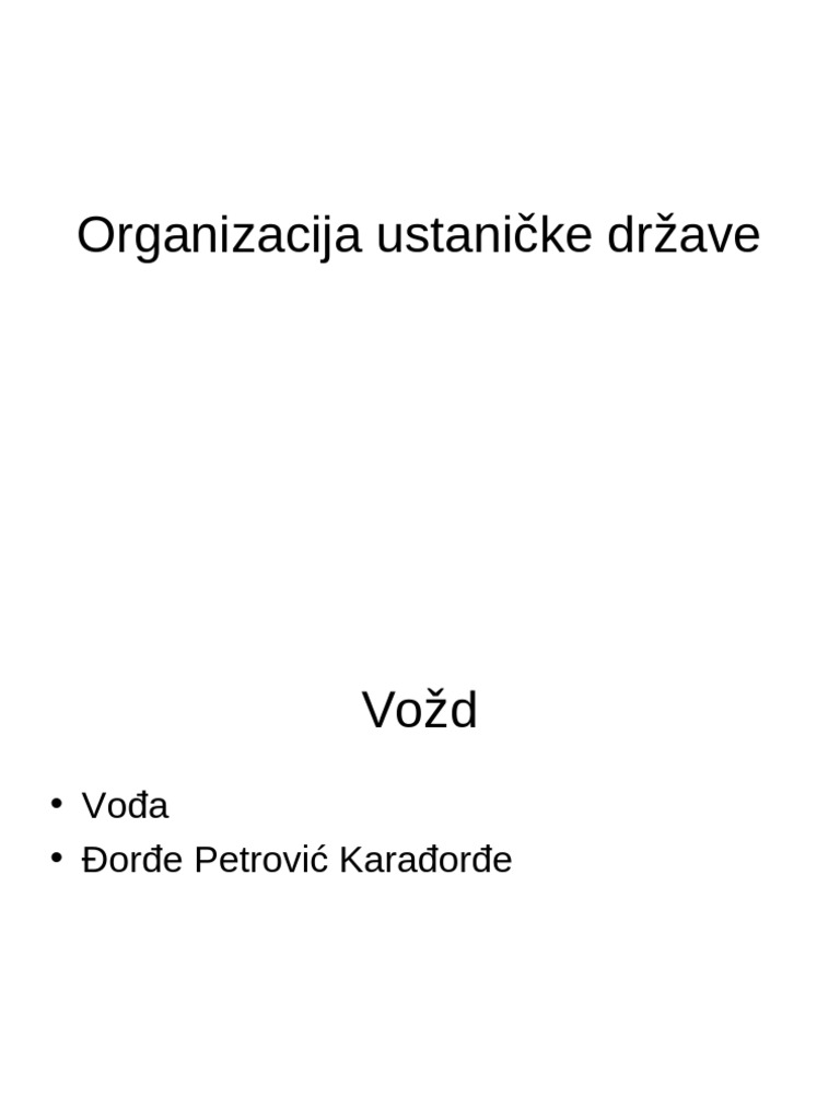 Organizacija Ustanicke Drzave | PDF