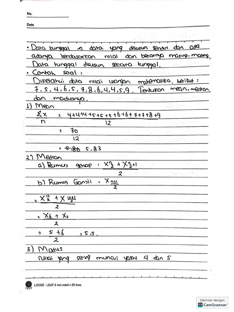 Mean, Median, Modus | PDF