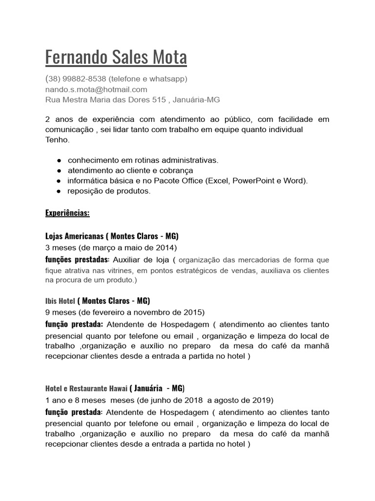 Documento sem título - Documentos Google | PDF