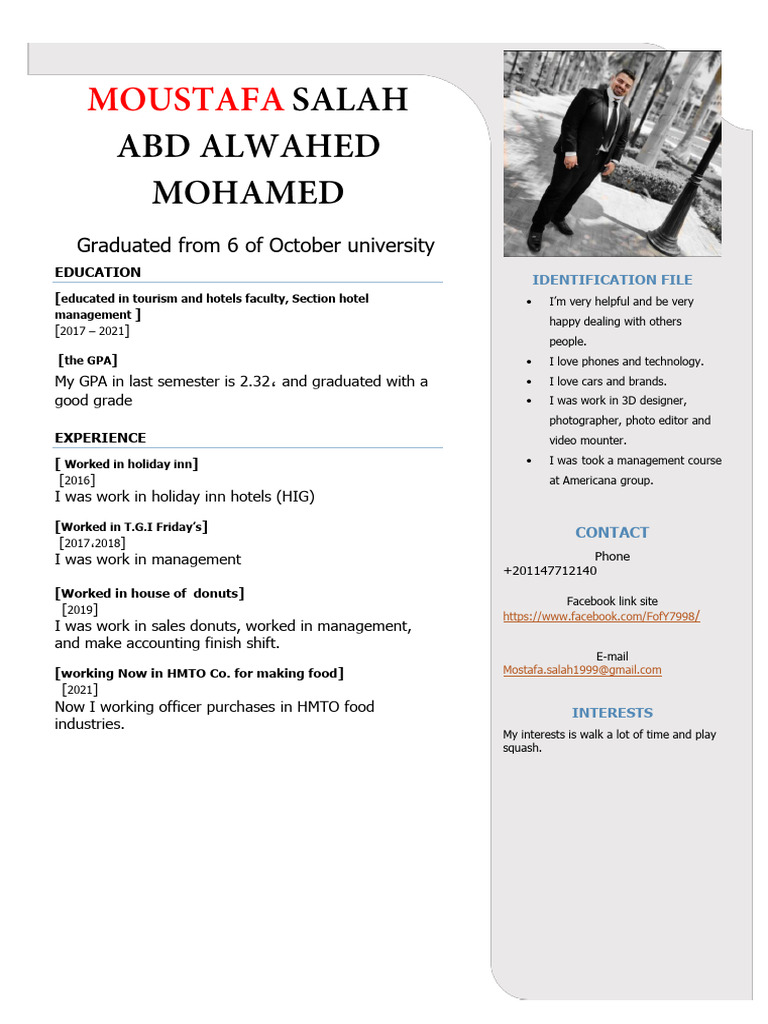 Moustafa 'S+C.V | PDF