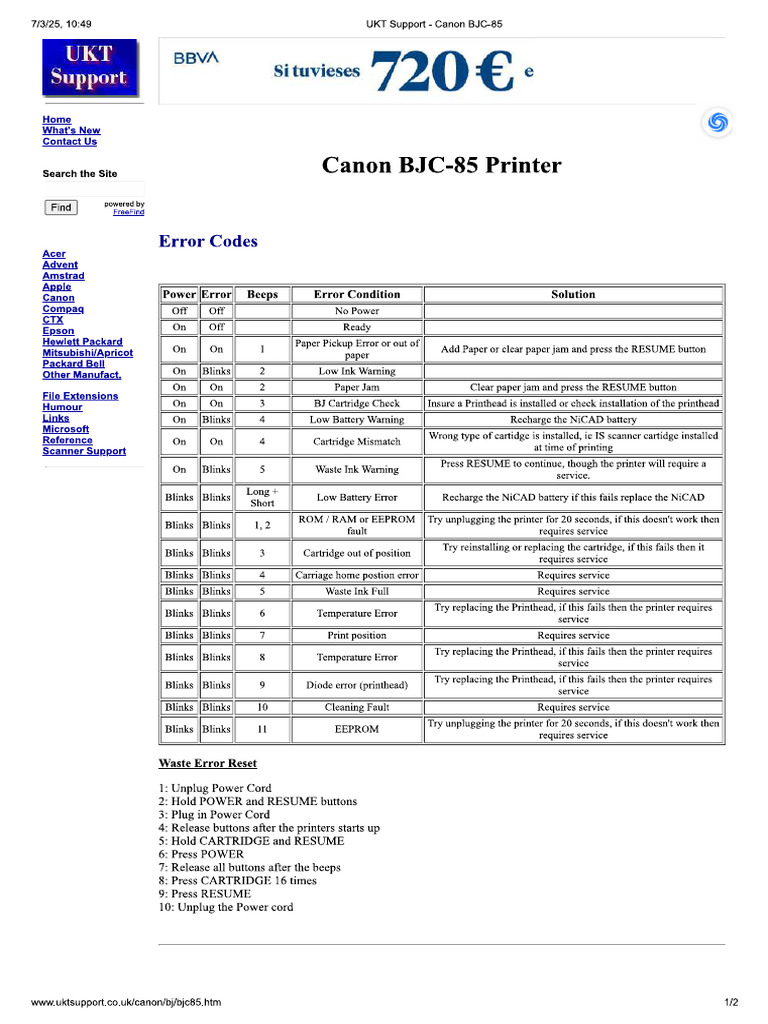 BJC 85 Errores | PDF