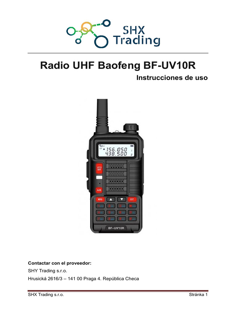 Radio UHF Baofeng BF-UV10R - Manual ES | PDF | Radio | Diodo emisor de luz
