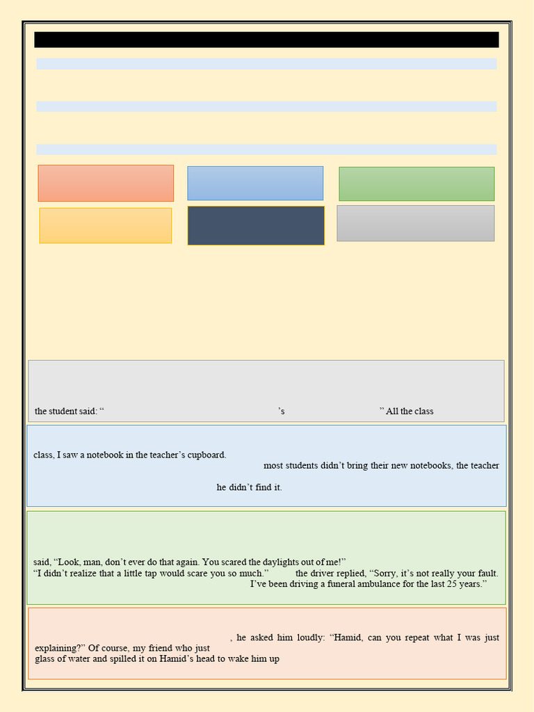 Writing A Funny Story Turtorial | PDF