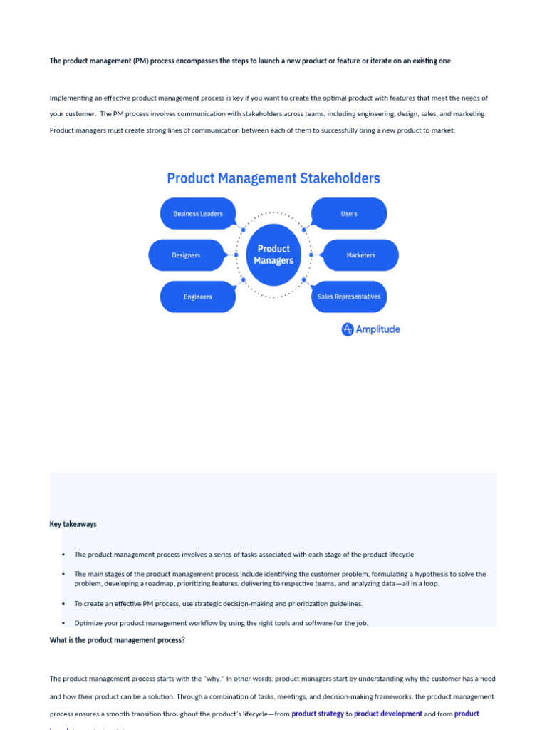 Essential Steps in Product Management Process | PDF | Marketing ...