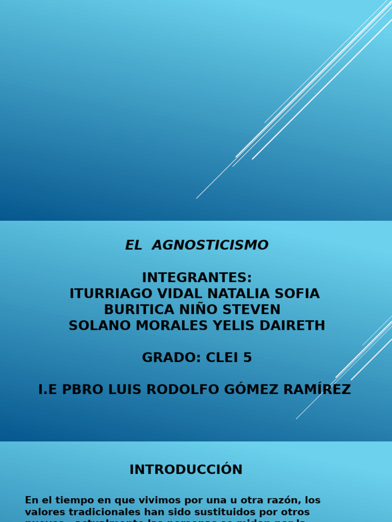 AGNOSTICISMO | PDF