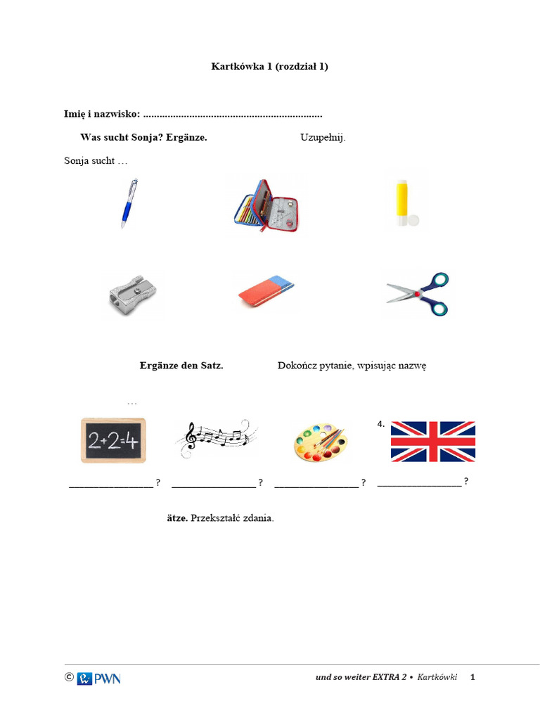 Und So Weiter EXTRA 2 Kartkowka 1 | PDF