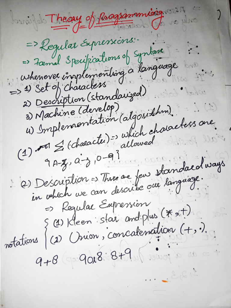 Theory of Programming Languages Notes | PDF